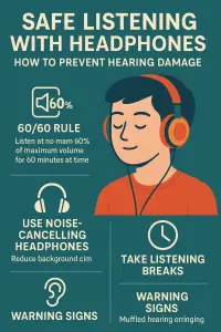 Safe Listening With Headphones: How to Prevent Hearing Damage - Hearing ...