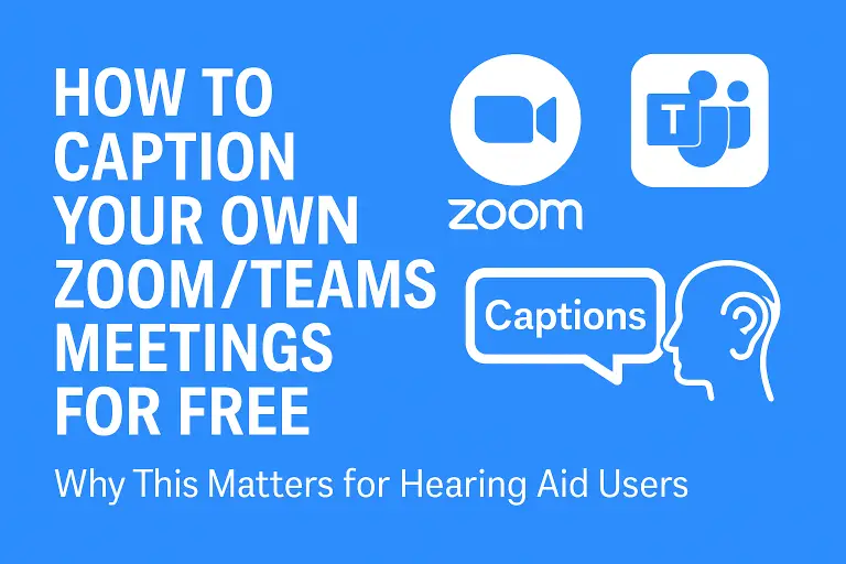 How to Caption Your Own Zoom/Teams Meetings for Free – Hearing Insider