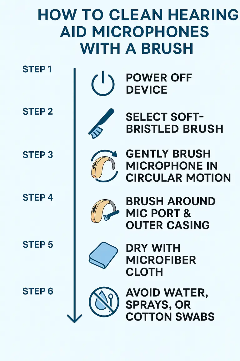 How to Clean Hearing Aid Microphones With Brush To Improve Sound ...