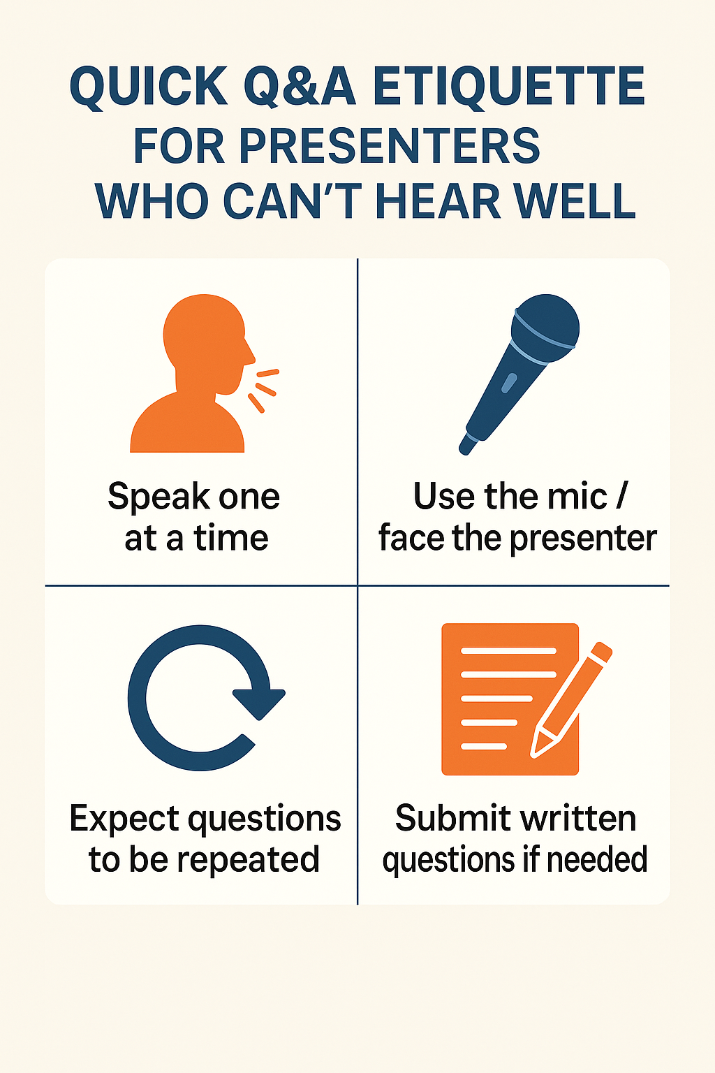 Tips for Giving Presentations When You Struggle to Hear Questions ...